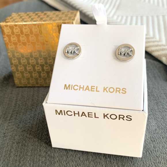 Michael Kors | Jewelry | Michael Kors Mk Stud Earrings Silver | Poshmark